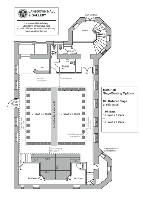 Hall Floor Plan - Lansdown Hall & Gallery